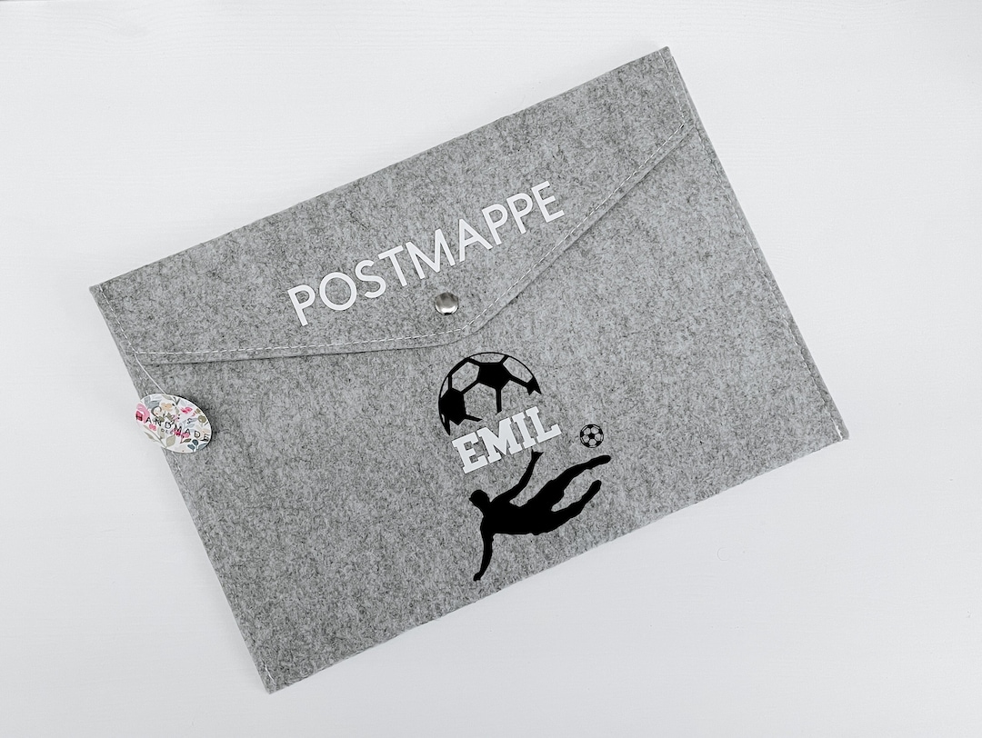 Felt Folder A4 FOOTBALL Personalized With Name for School and ...
