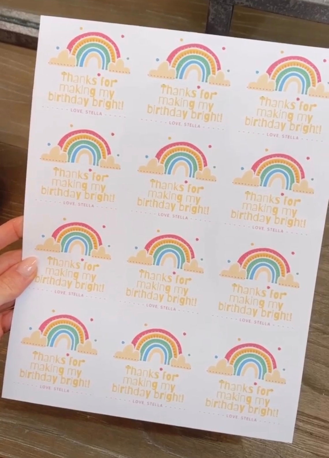 Rainbow Gift Tags - Etsy