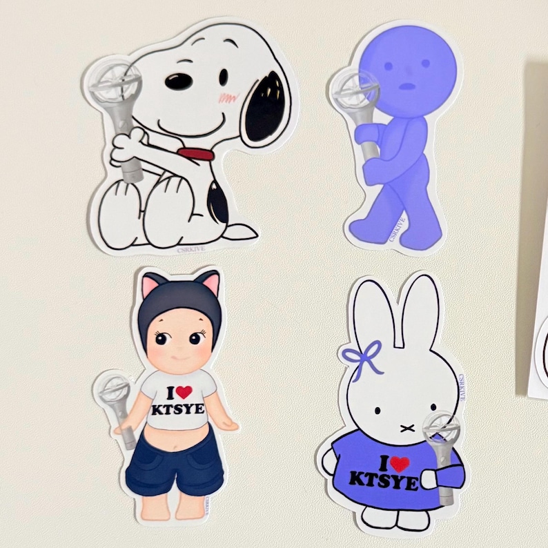 Katseye Sticker Bundle (miffy, Sonny Angel, Snoopy, Smiski) - Etsy