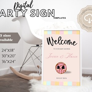 Concha Baby Shower Welcome Sign, Concha Baby Shower Sign, Concha in the ...