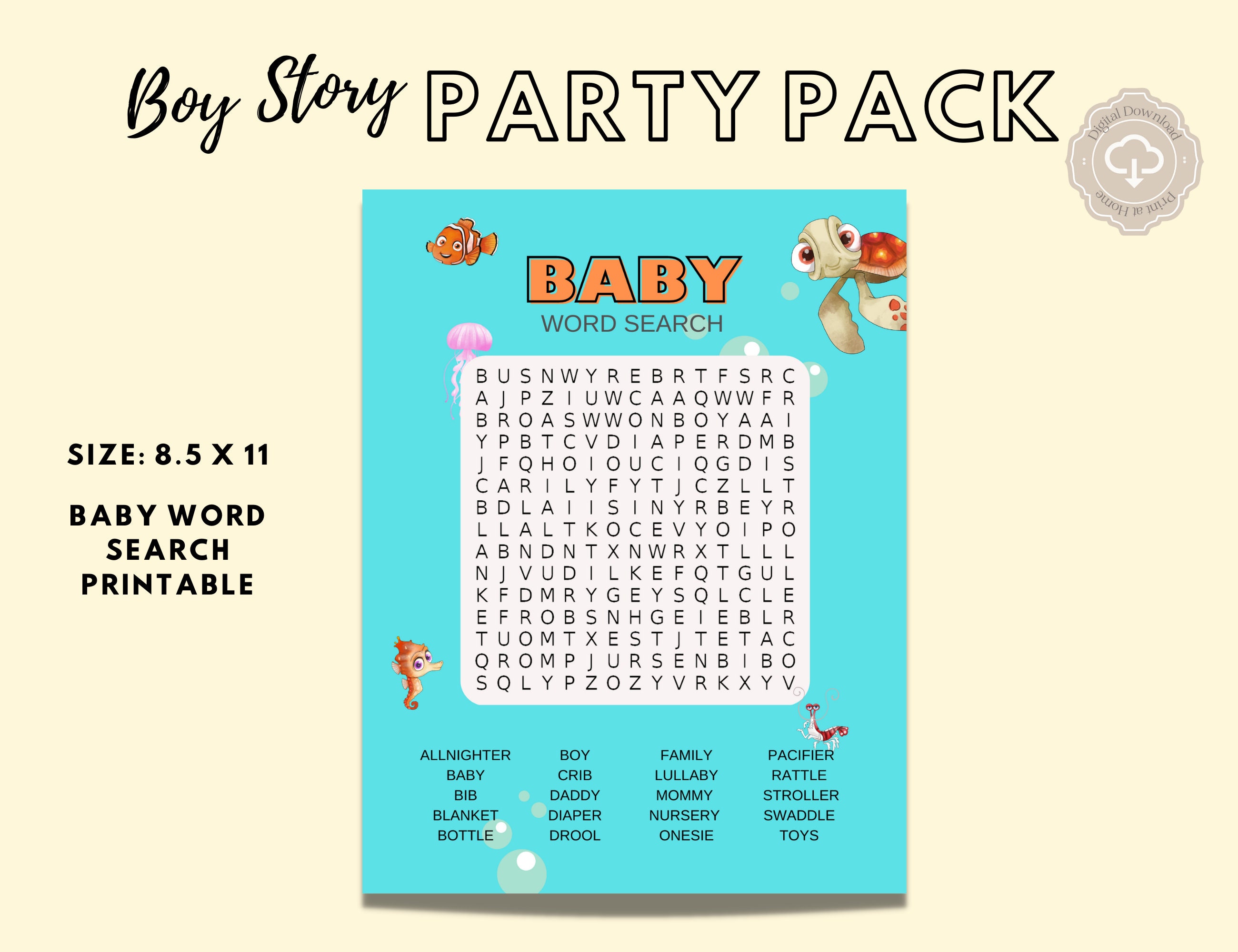 Toy Boy Story Party Pack DIY, Digital Printouts, DIY Boy Story Birthday ...
