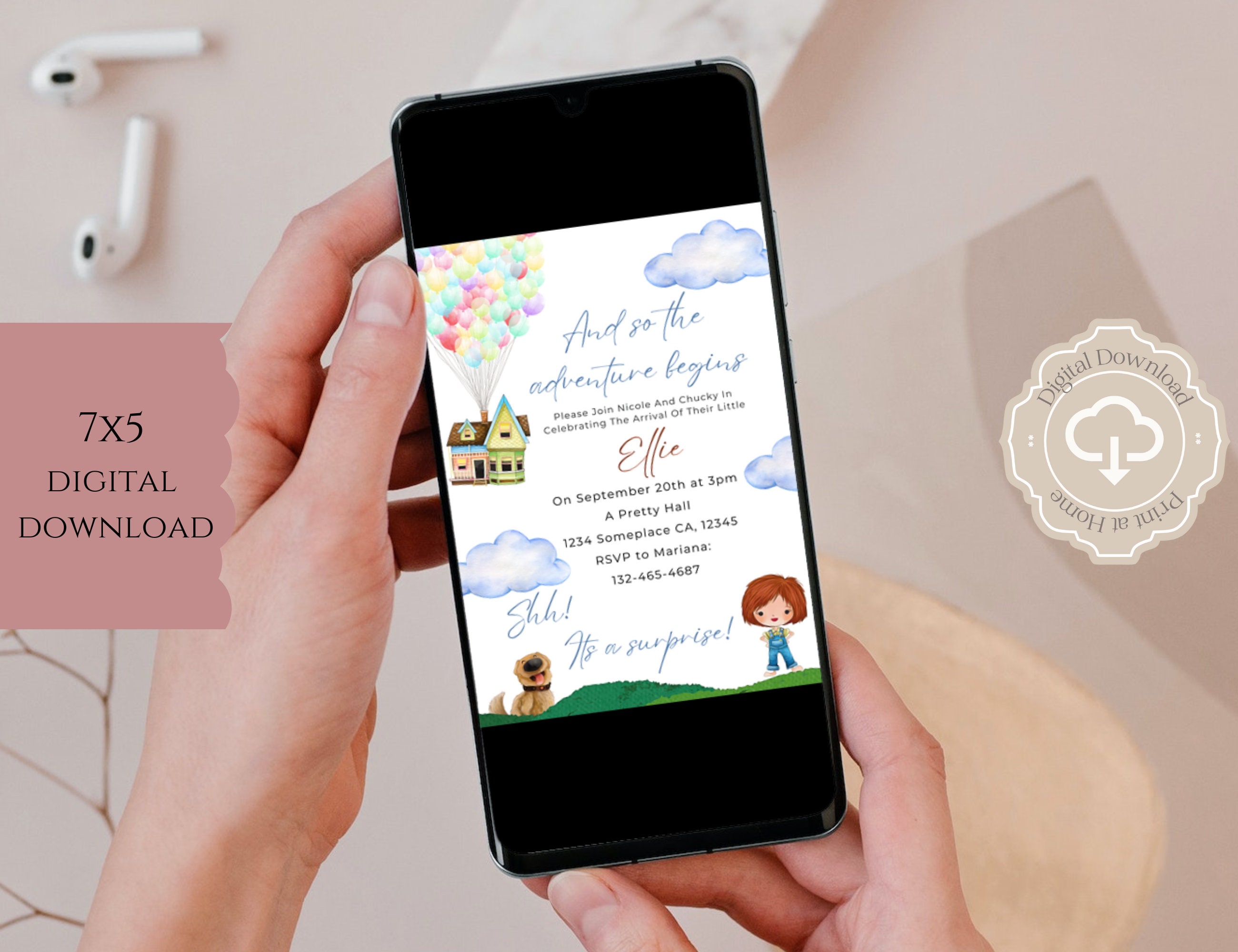 UP Girl Baby Shower UP Baby Shower Invitation Little Scout - Etsy