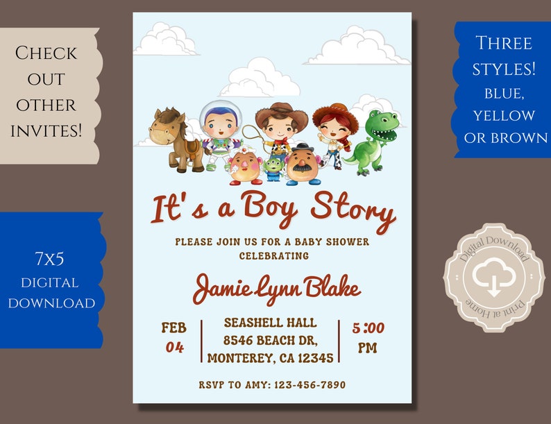 UP Baby Shower, UP Baby Shower Invitation, Little Scout Invite, Boy ...