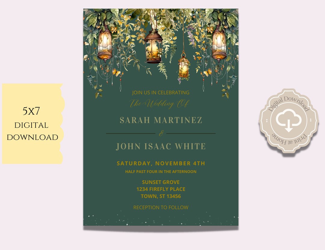 Fairy Light Wedding Invitation, Fairy Invitation, Do It Yourself ...