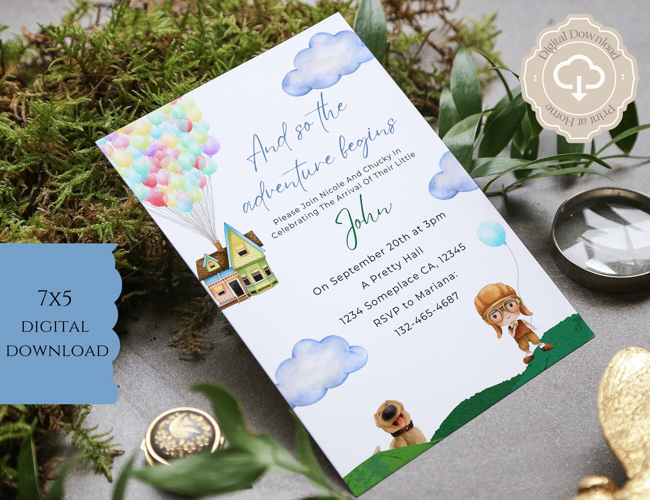 UP Boy Baby Shower, UP Baby Shower Invitation, Little Scout Invite, Boy ...