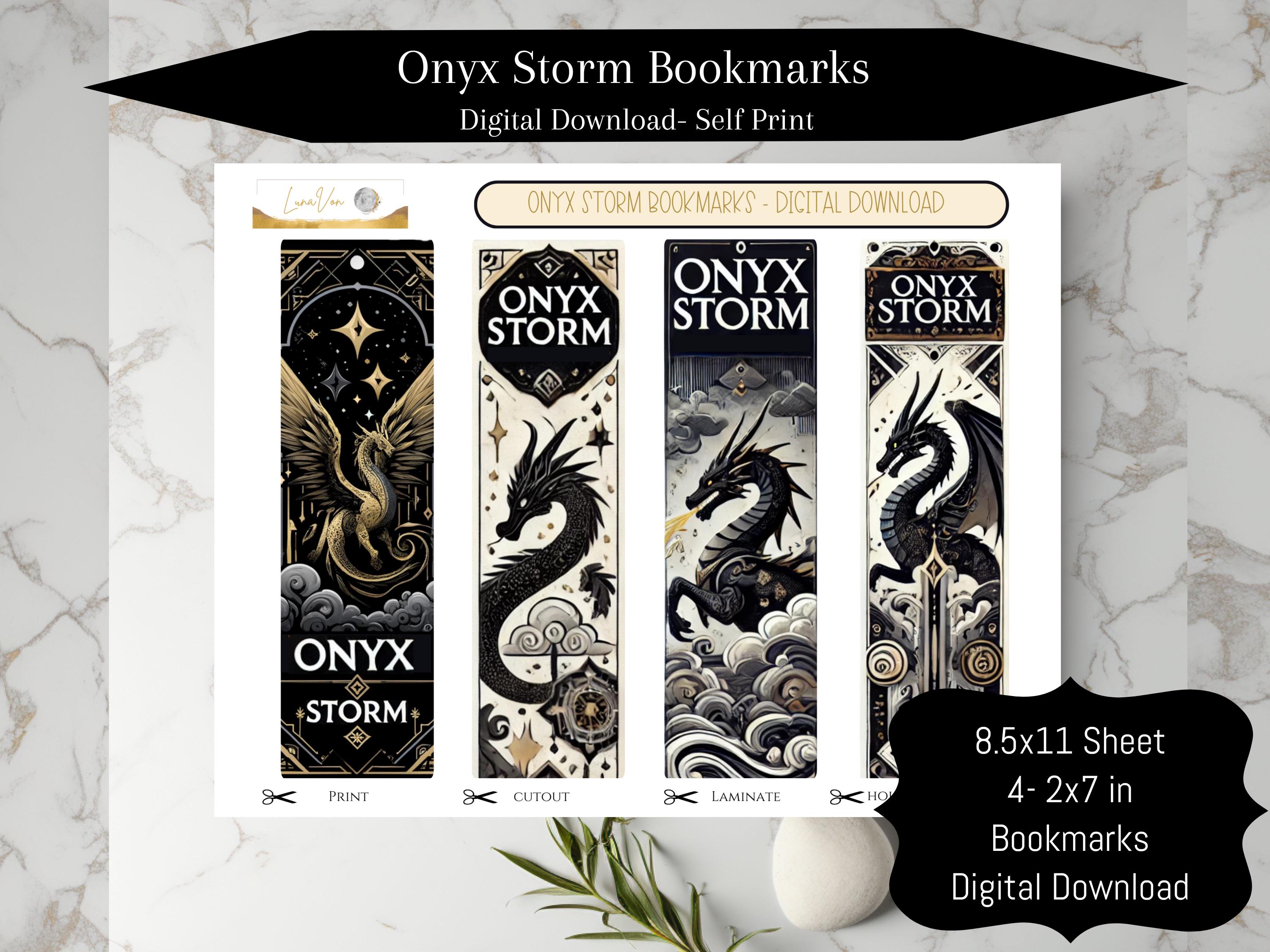 Onyx Storm Bookmarks, Onyx Storm Self Print Bookmarks, Book Prints, 2in ...