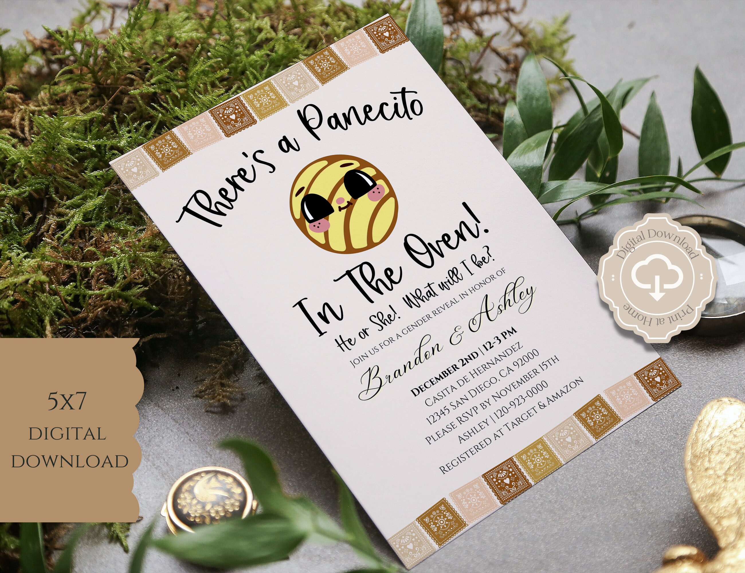 Panecito Gender Reveal, Concha Baby Gender Reveal, Panecito in the Oven ...