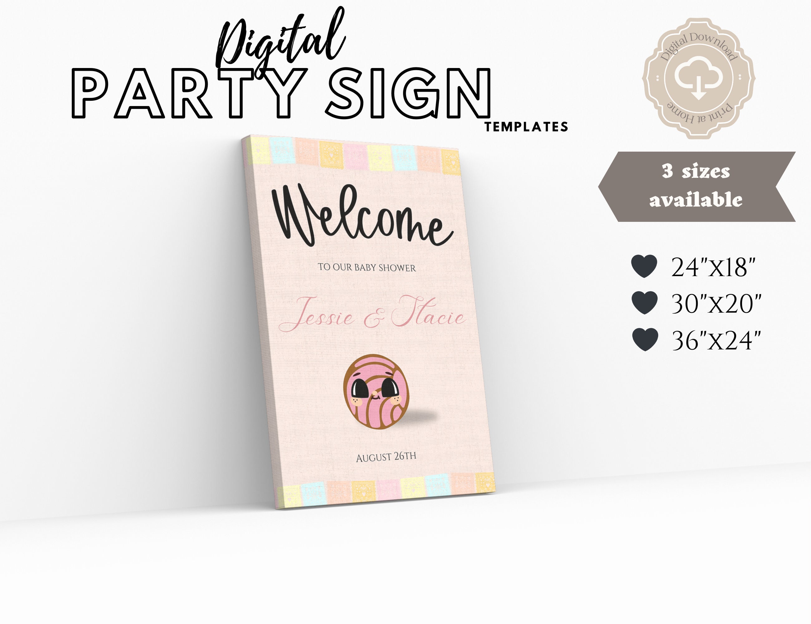 Concha Baby Shower Welcome Sign, Concha Baby Shower Sign, Concha in the ...
