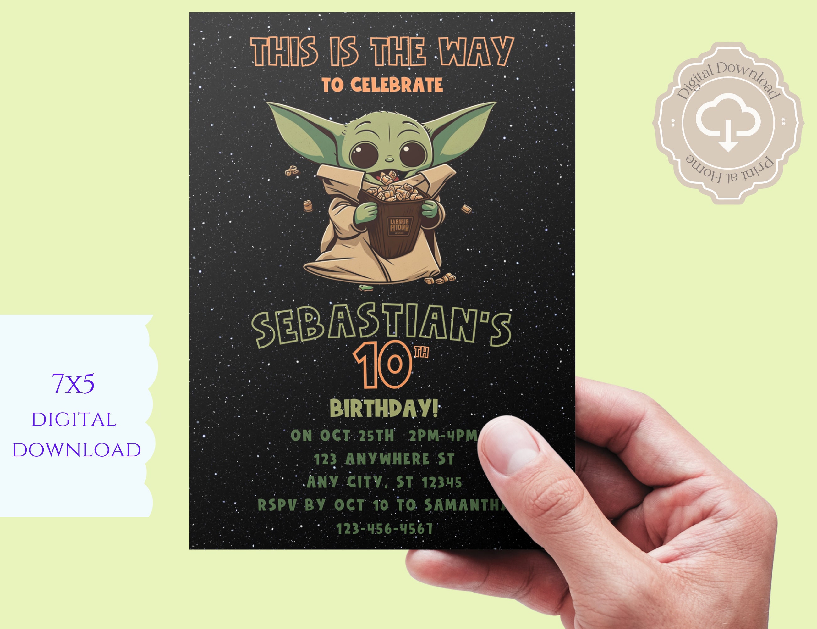 Star Wars Birthday Invitation Star Wars Digital Invitation - Etsy