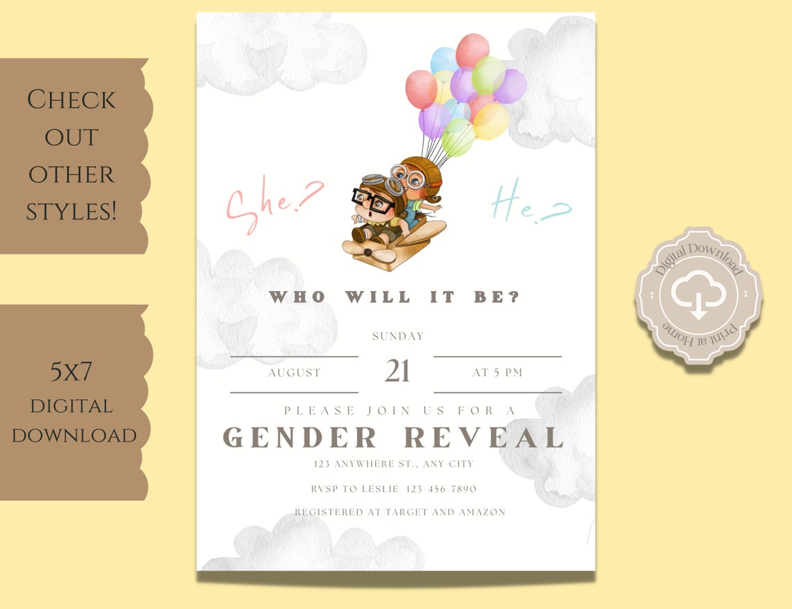 Shrek Gender Reveal, Shrek Gender Reveal Invitation, He or She, Gender ...