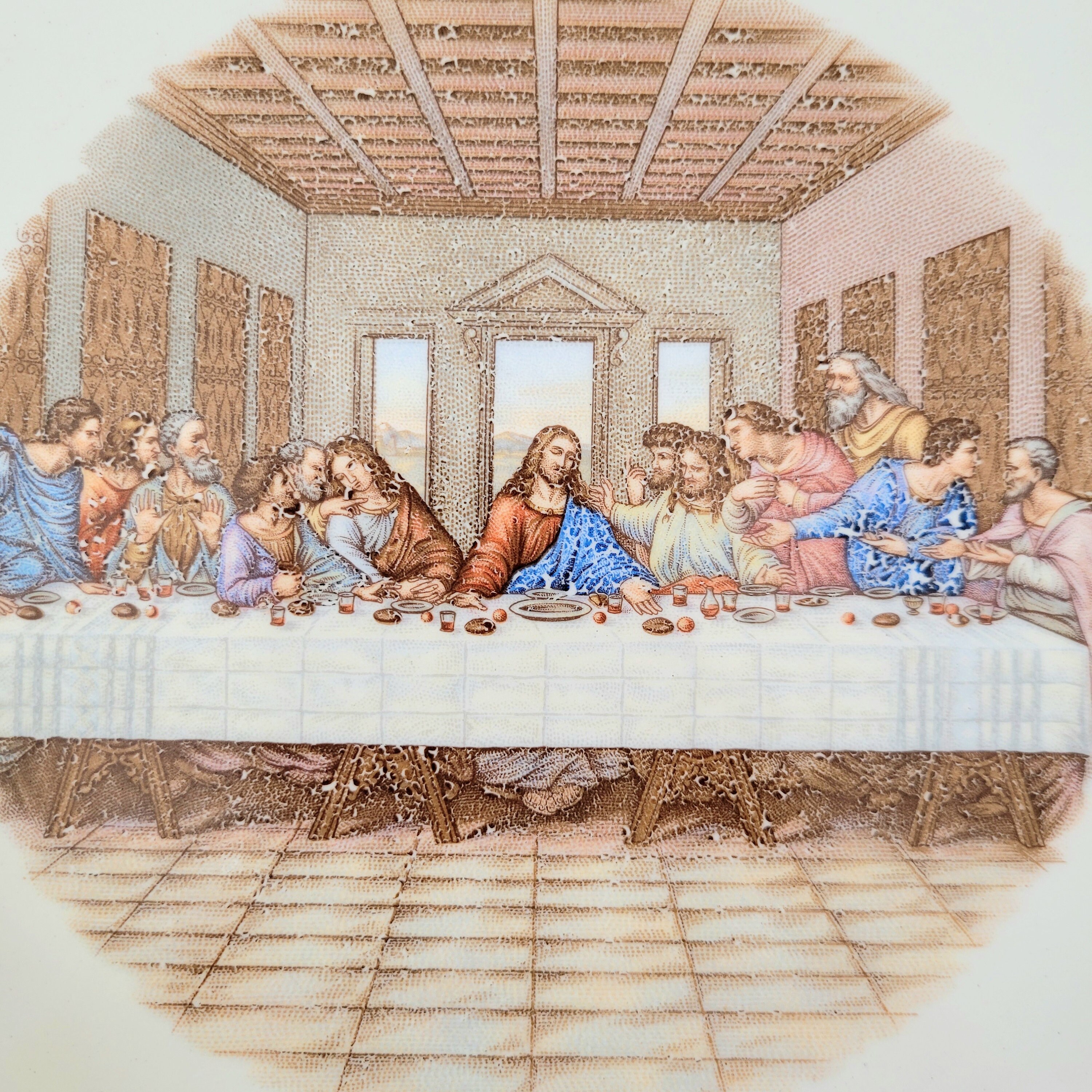 Vintage the Last Supper Dinner Plate 22kt Gold Rim - Etsy