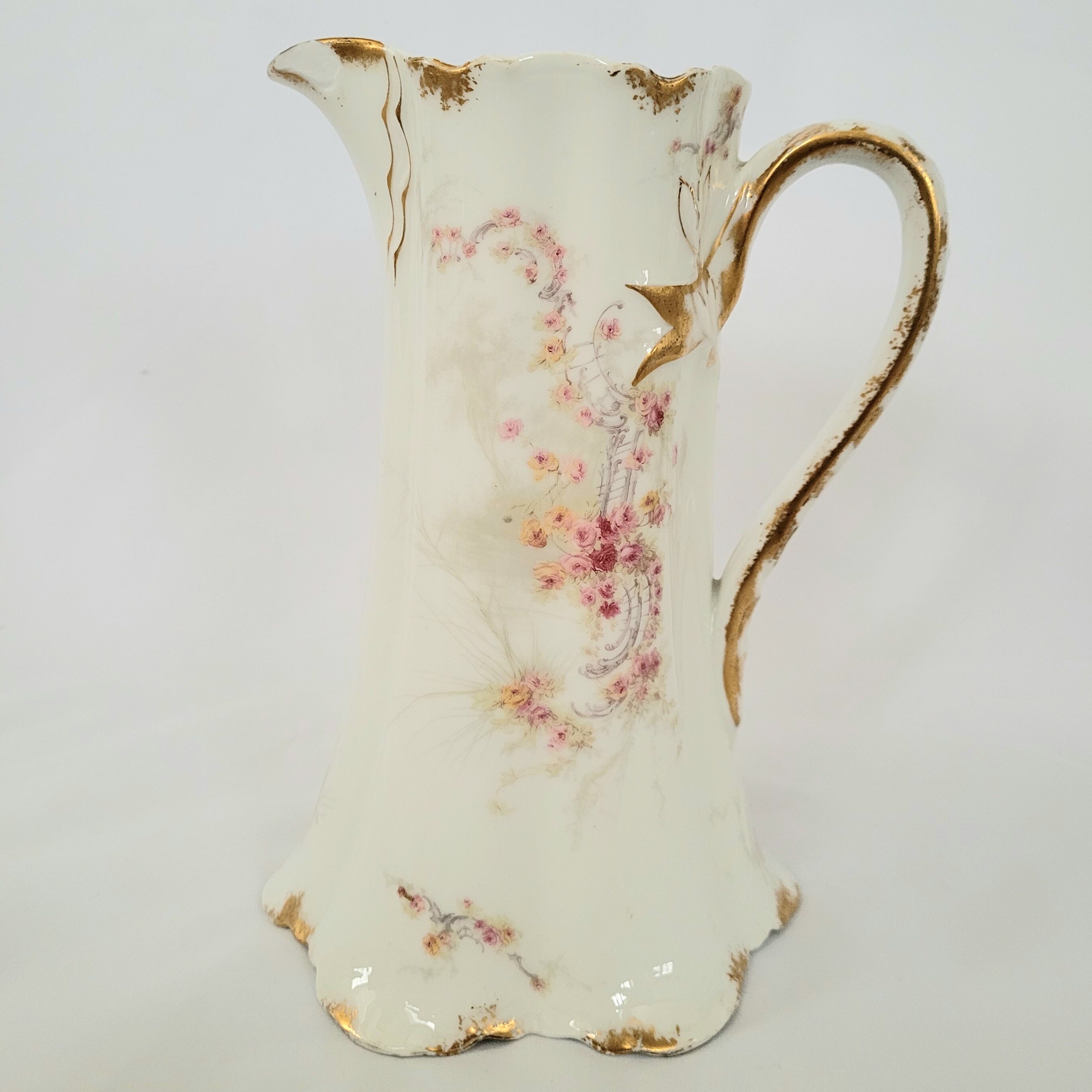 Vintage Haviland & Co. Schleiger Pattern Ceramic Floral Pitcher - Etsy