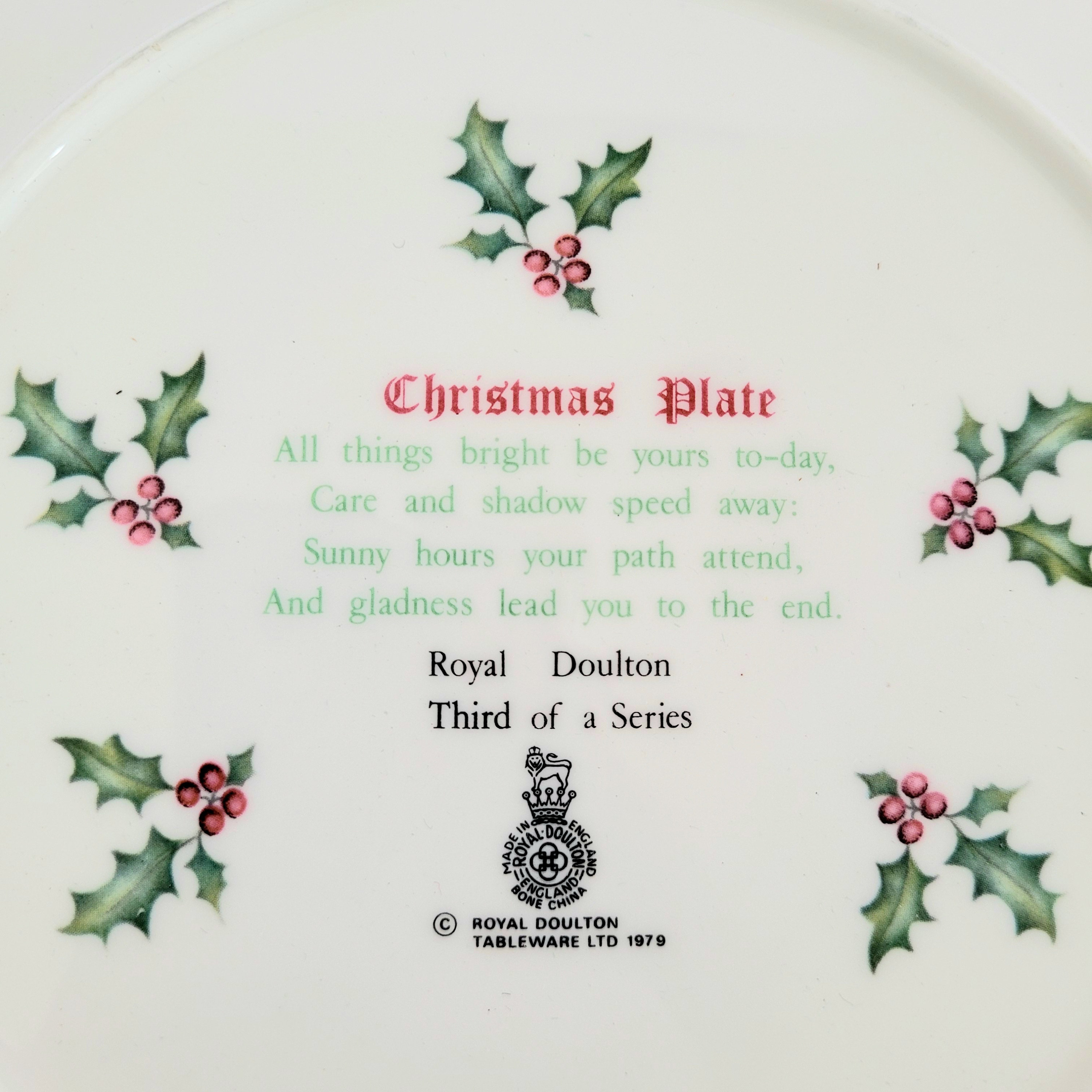 Vintage Royal Doulton 1979 "a Joyful Christmas Treasure" Bone China Plate - Etsy