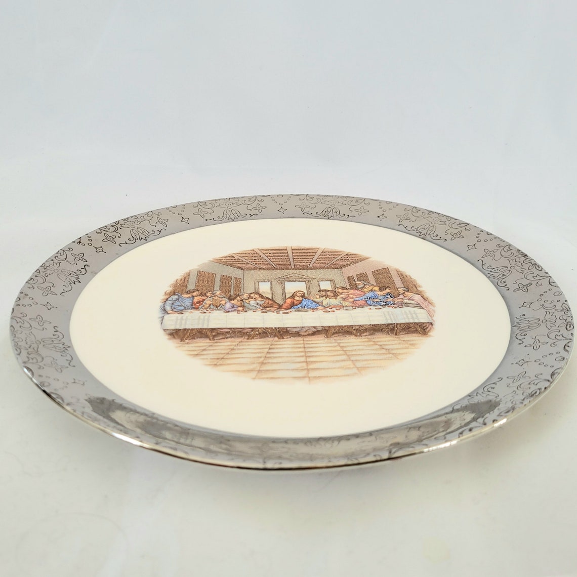 Buy Vintage the Last Supper Dinner Plate 22kt Gold Rim Online in India ...