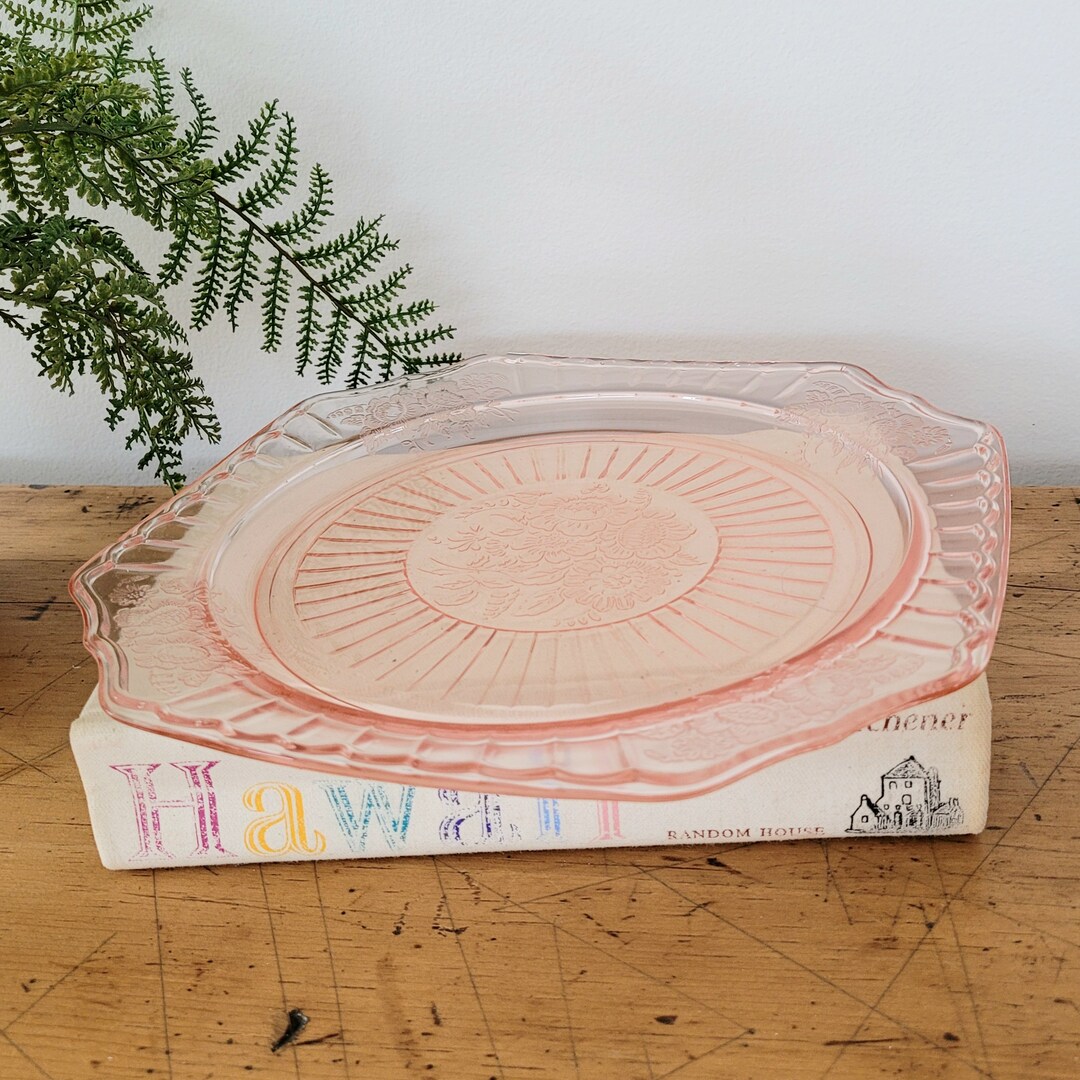Anchor Hocking Mayfair (open Rose) Pink Depression Glass Square Dinner ...