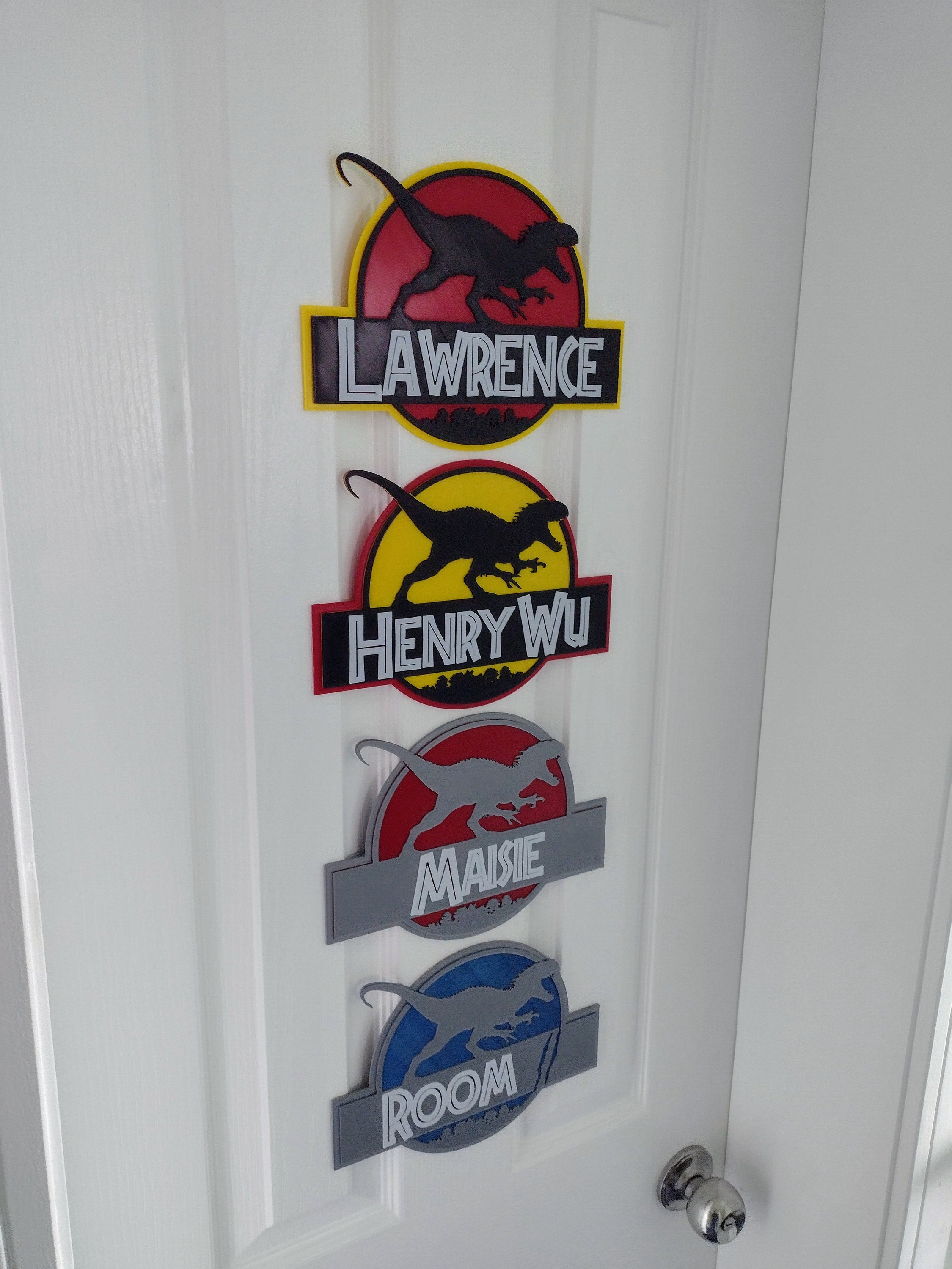 Jurassic Park/world Door Sign INDORAPTOR, NEW DESIGN, Various Colours ...