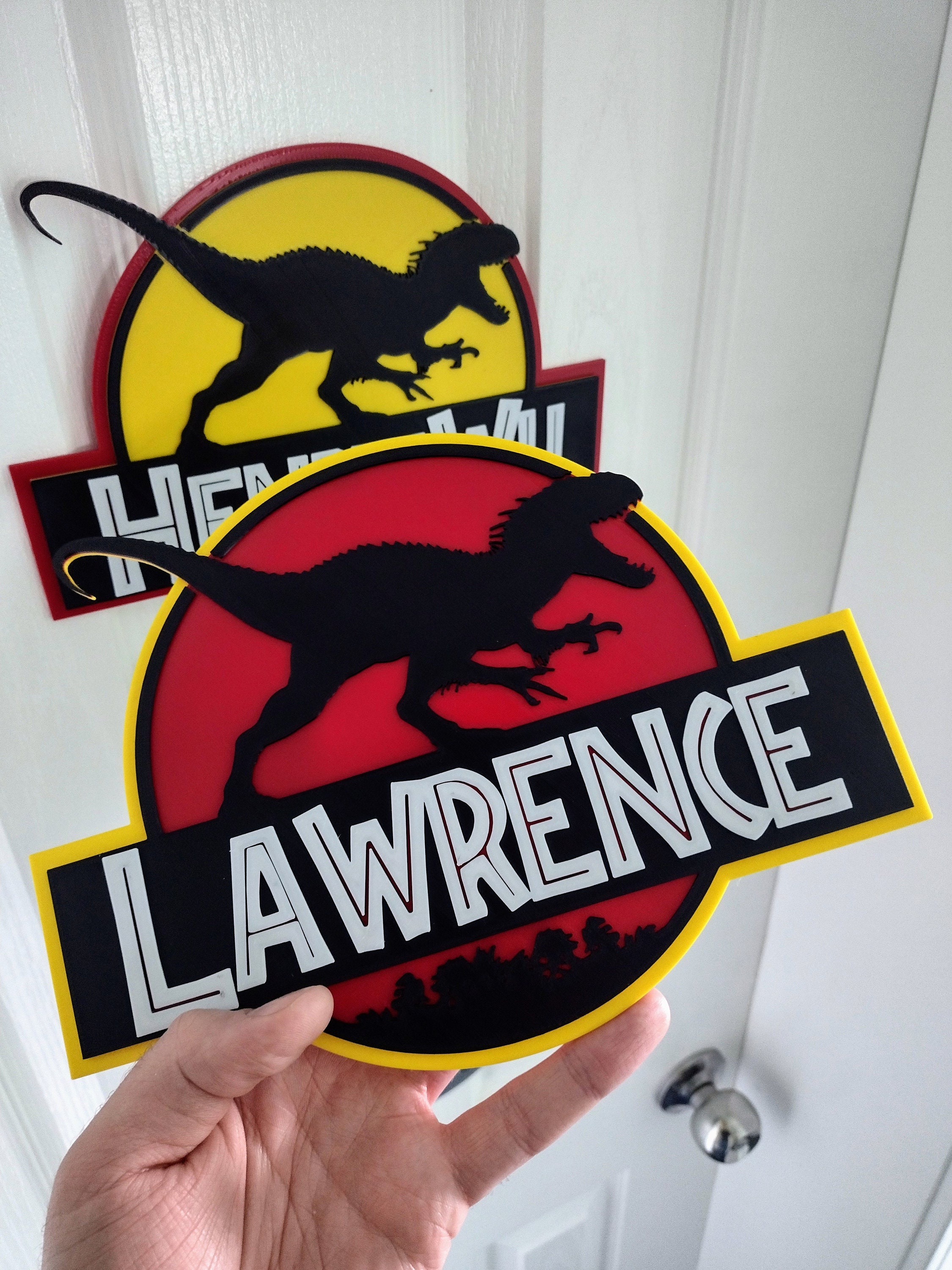 Jurassic Park/world Door Sign INDORAPTOR, NEW DESIGN, Various Colours ...