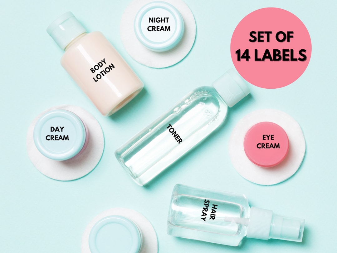 Travel Size Toiletry Labels / Small Container Labels / Travel - Etsy