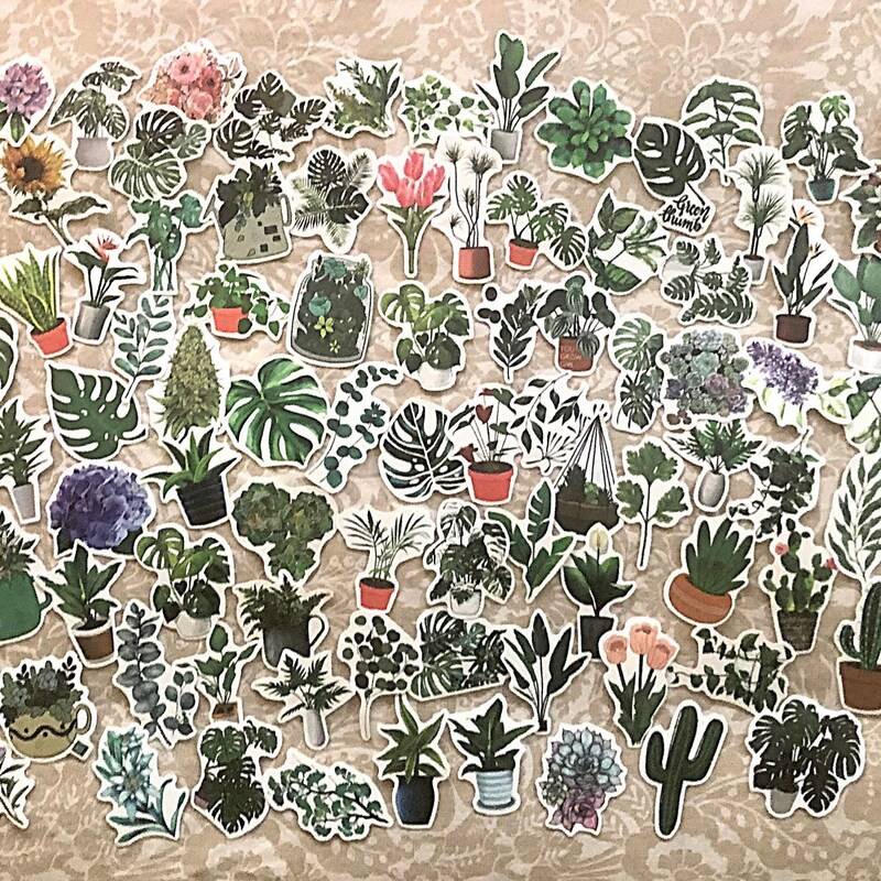 Plant Stickers - Etsy