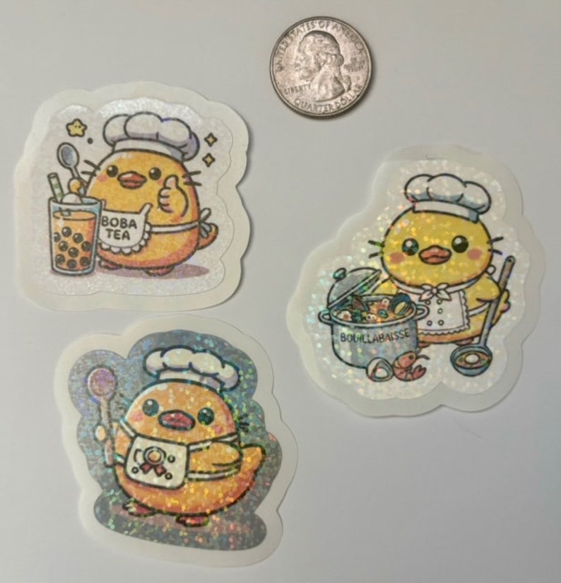 Cute Playful Duck Cartoon Stickers, Cartoon Character, Duck Art, Chef ...