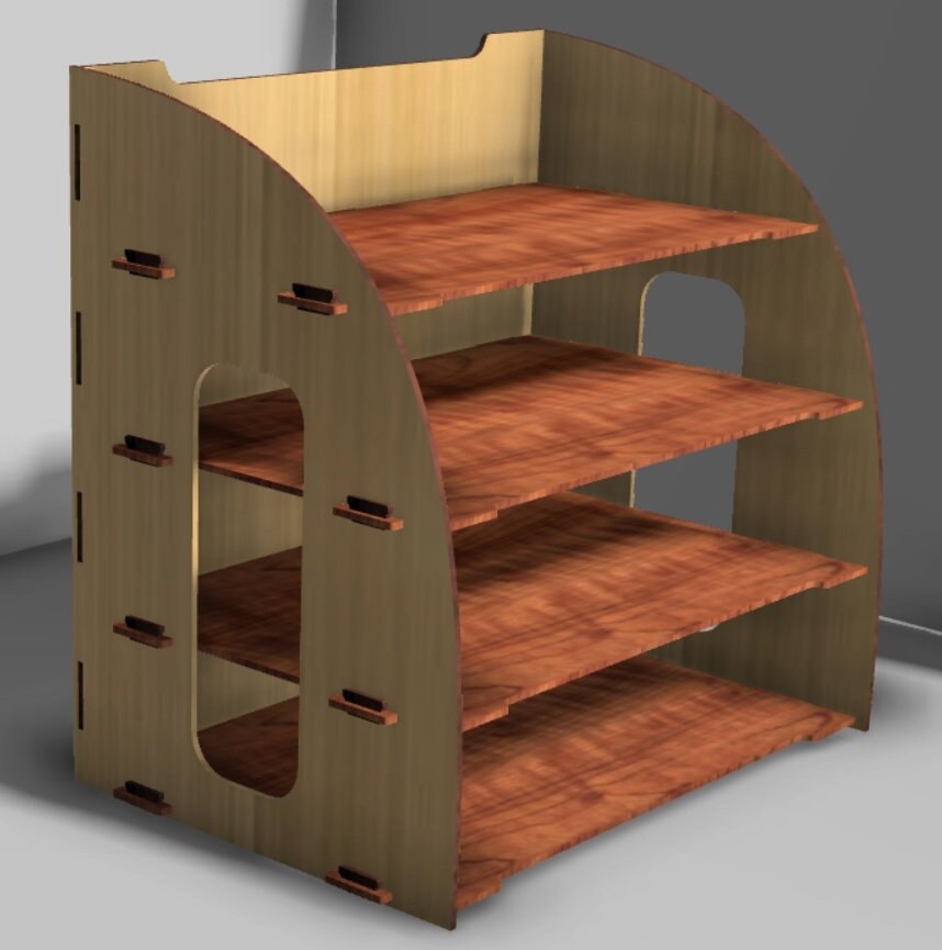 Laser Cut Desktop Paper Organizer Cdr/pdf/eps/ai - Etsy