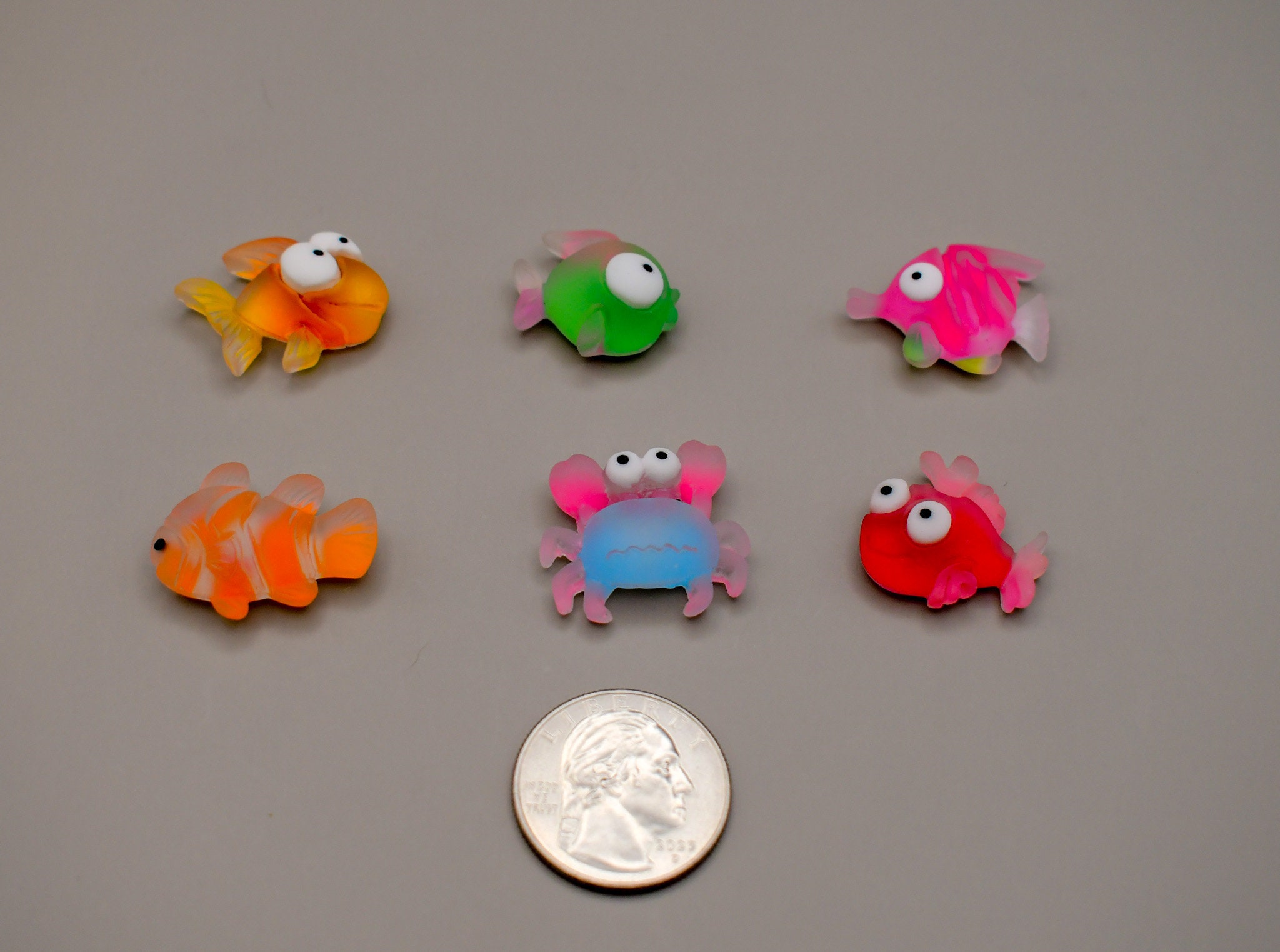Fish Magnets or Push Pins + Tin Box | Cute Magnets | Ocean Magnets ...