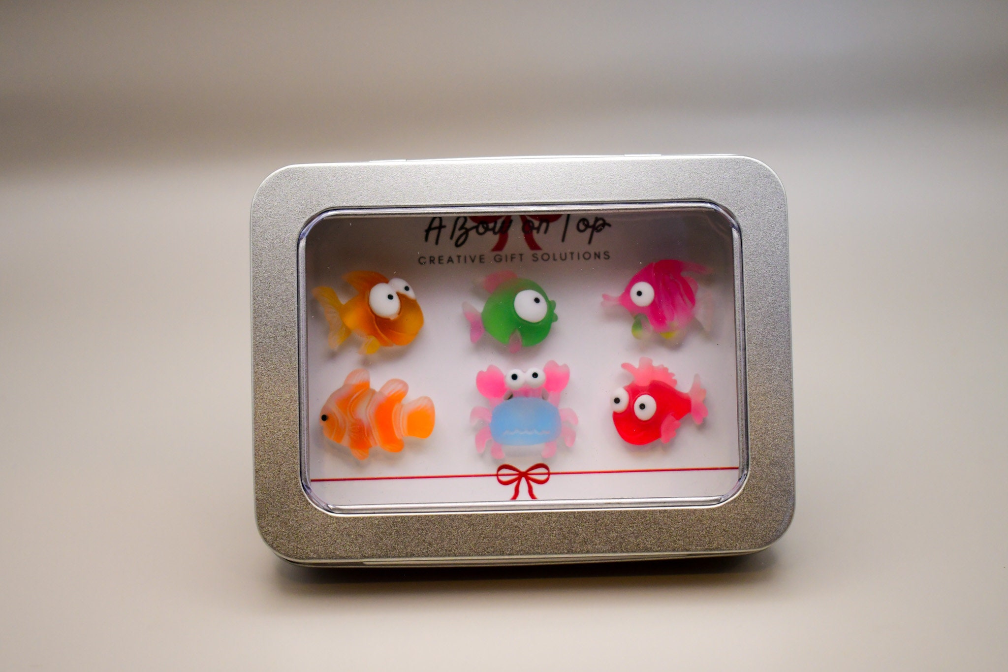 Fish Magnets or Push Pins + Tin Box | Cute Magnets | Ocean Magnets ...