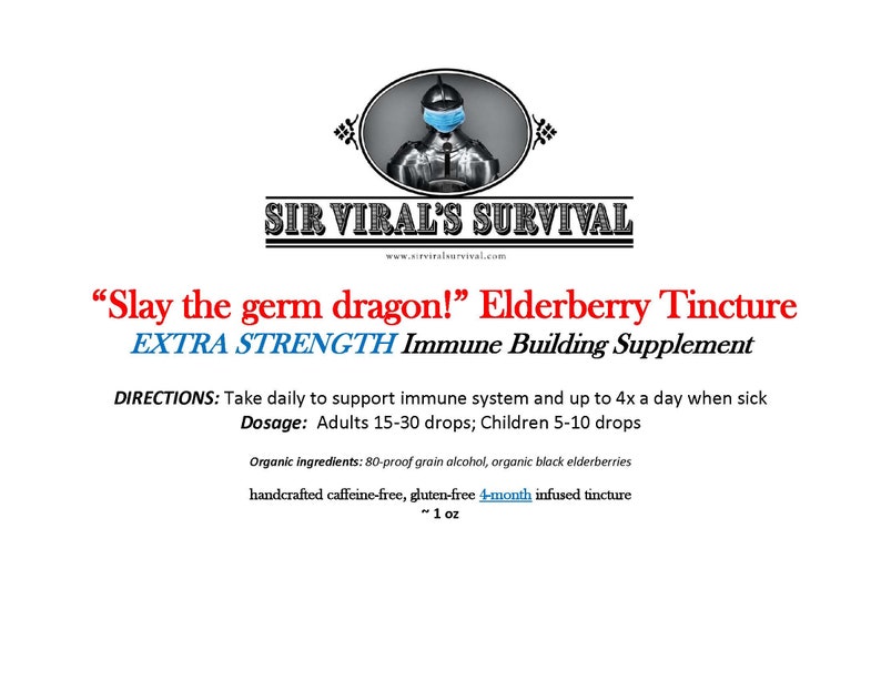 Slay the Germ Dragon! Elderberry Tincture - Etsy