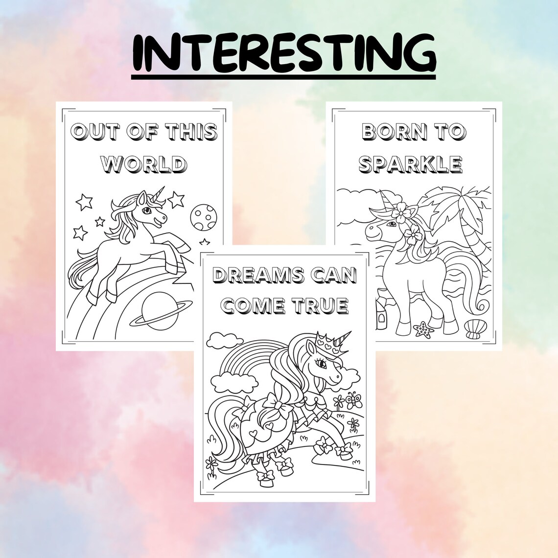 Unicorn Coloring Book Printable Download | Unicorn Printables ...