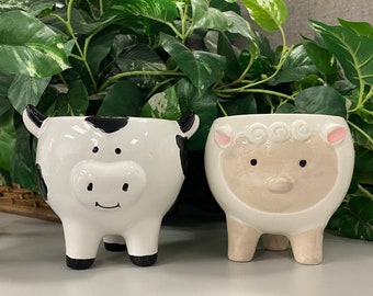Farm Animal Planter - Etsy