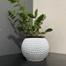 Round Golf Ball Ceramic Planter, White Spherical Display Pot Home Decor ...