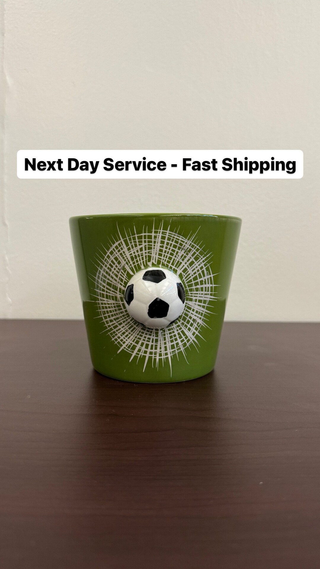 Smashed Soccer Ball Ceramic Planter, Sports Flower Pot, Table ...