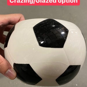 Soccer Ball Ceramic Planter, Sports Fan Flower Pot Bowl, Athletic ...