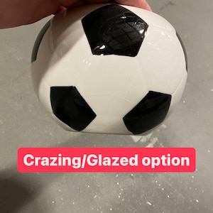 Soccer Ball Ceramic Planter, Sports Fan Flower Pot Bowl, Athletic ...