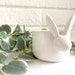 White Rabbit Ceramic Planter, Bunny Flower Pot Home Decor, Easter Ideas ...