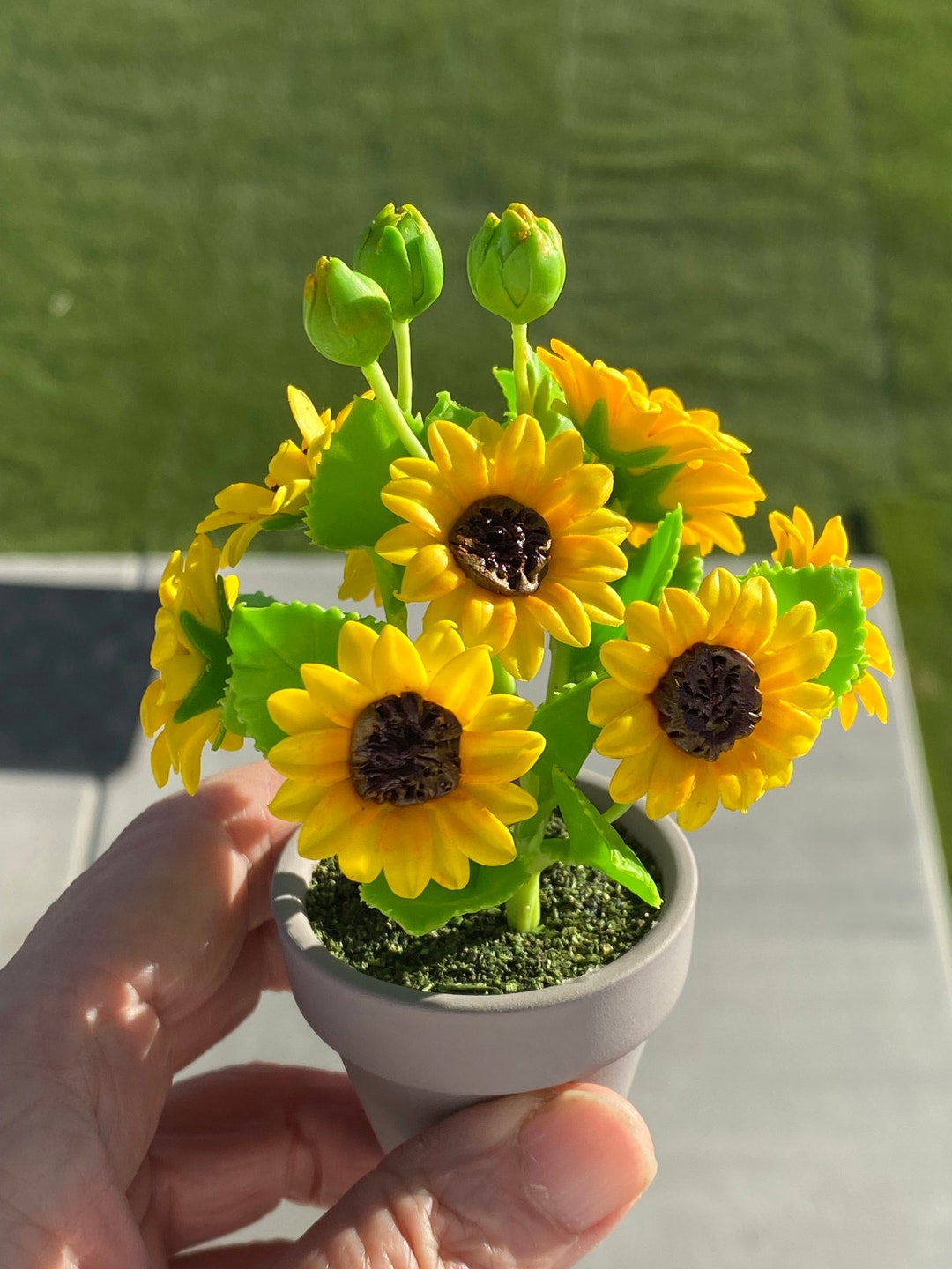 Handmade Clay Sunflower - Etsy