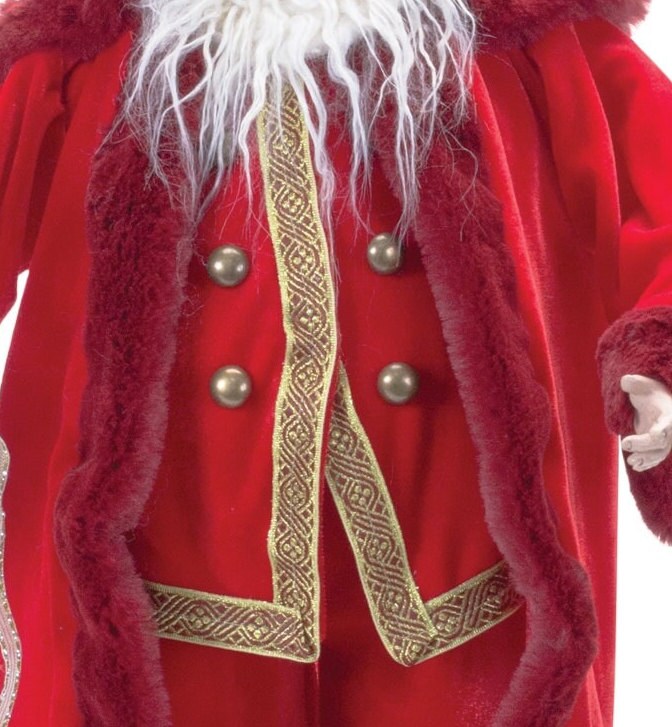 23" Santa With Red Coat - Large Traditional Santa Figurine - Standing ...