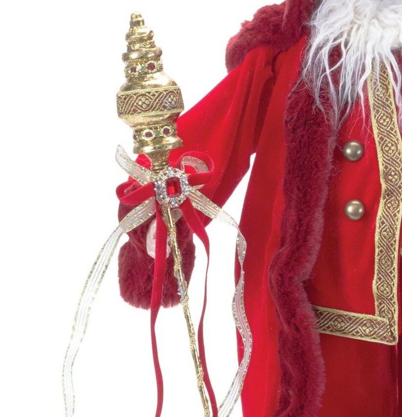 23 Santa With Red Coat Large Traditional Santa Figurine Standing Santa ...