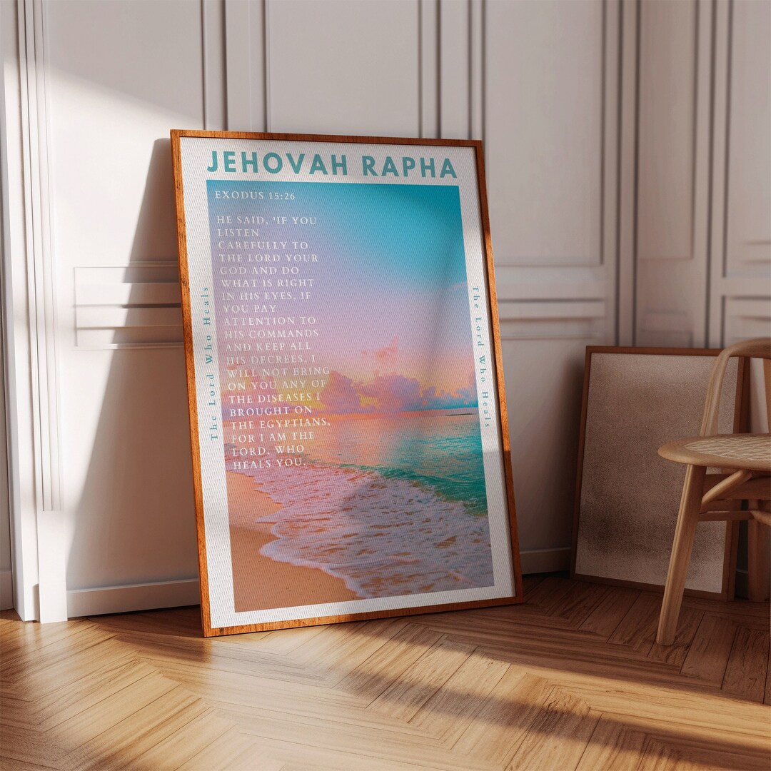 Jehovah Rapha, Names of God Digital Print, Scripture Wall Art, Bible ...