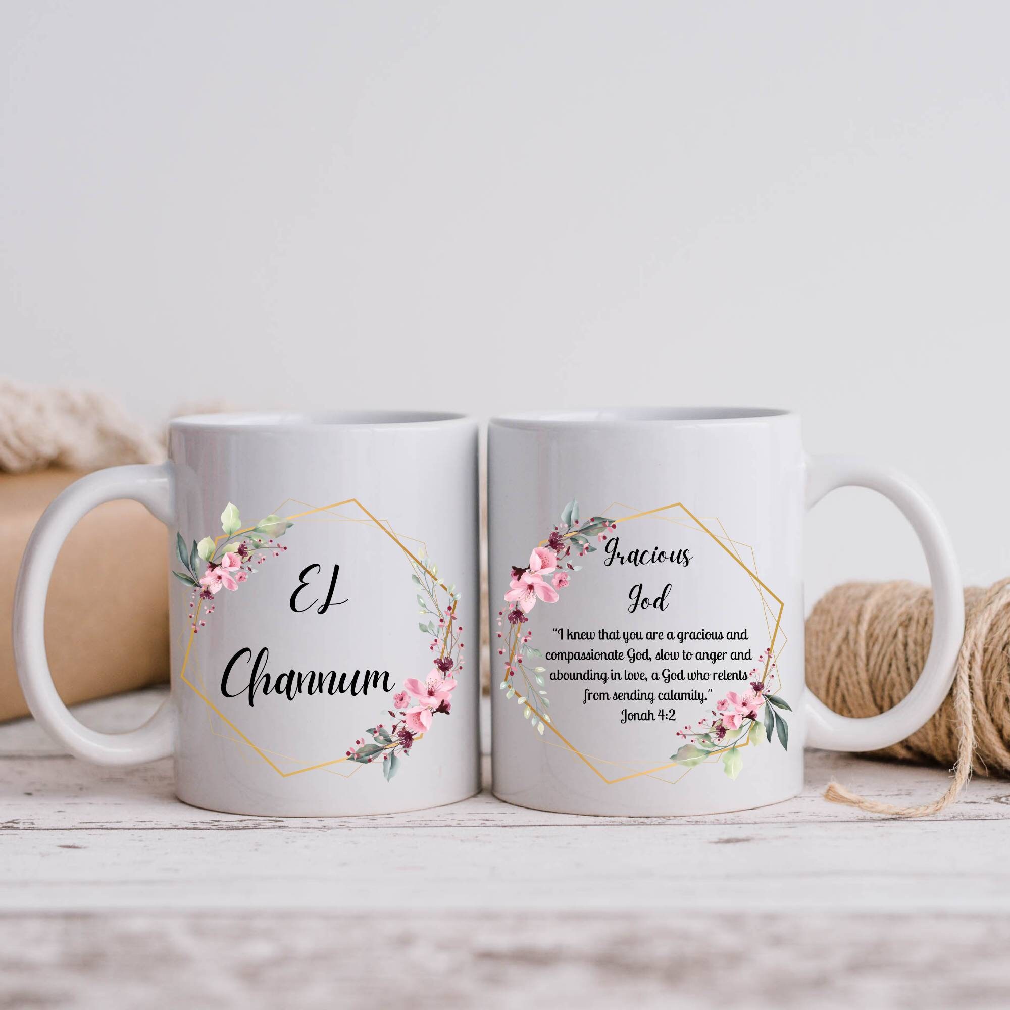 Home & Living Bible verse coffee mug Names of God| Religious faith ...