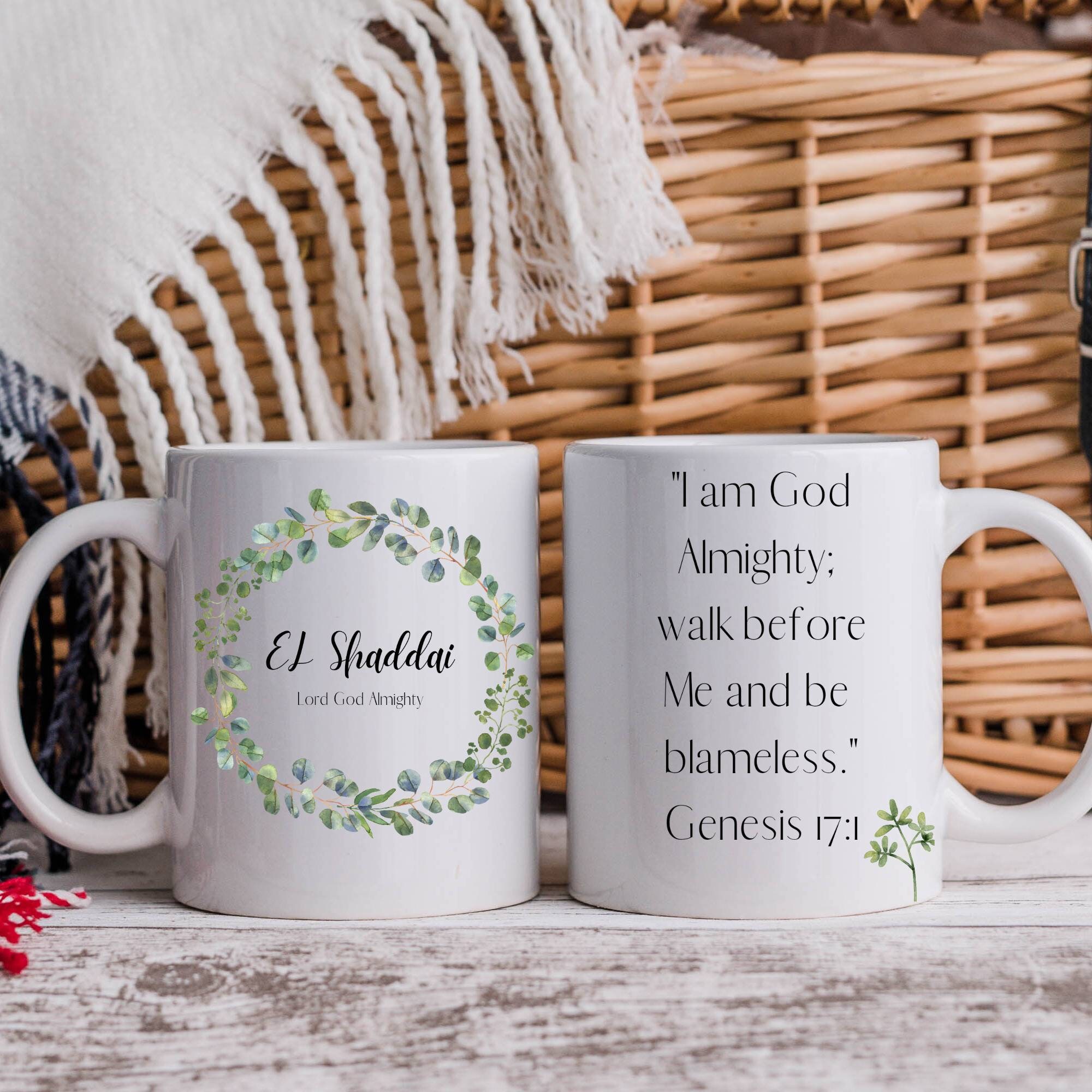 Home & Living Bible verse coffee mug Names of God| Religious faith ...