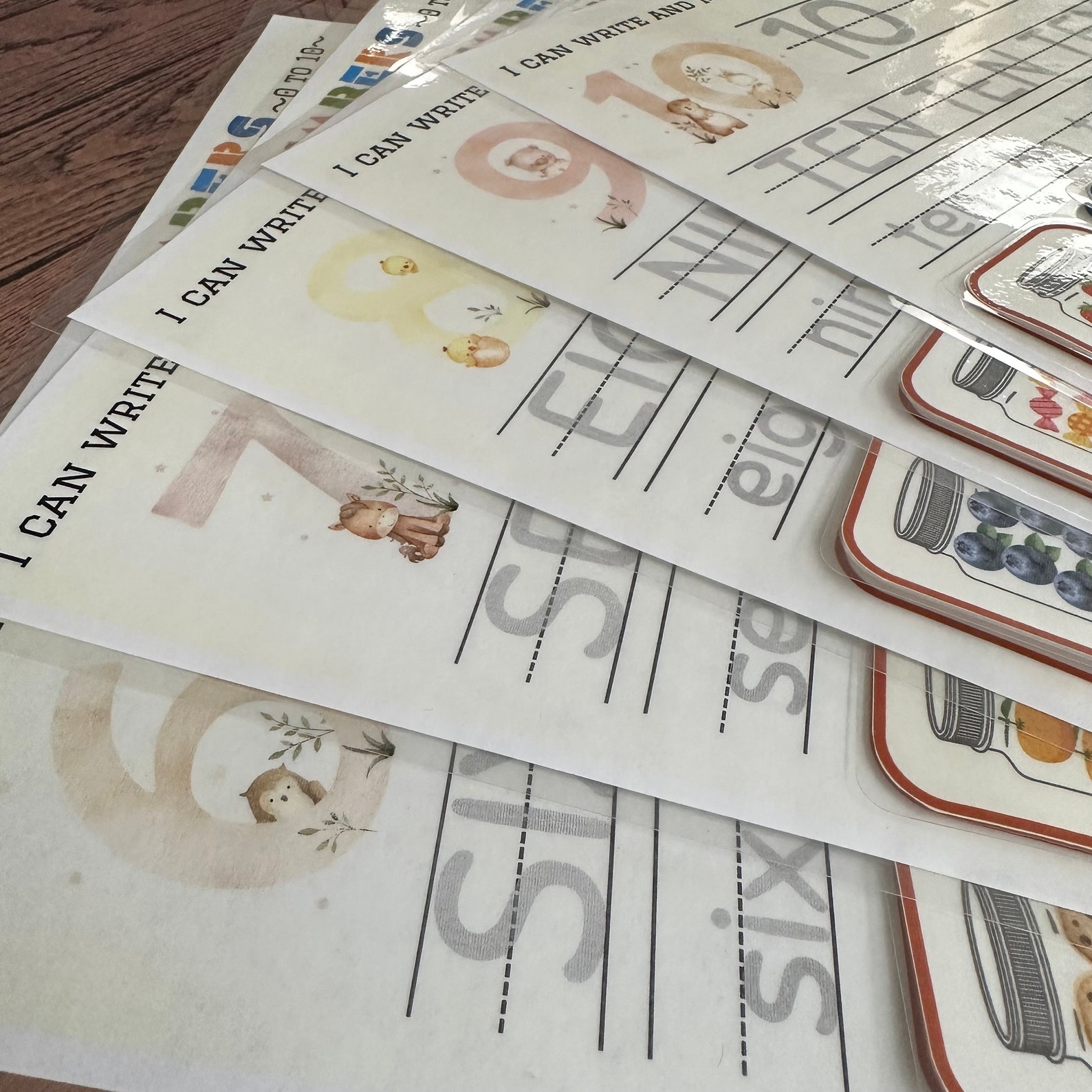 Number Learning Game Bundle, Printable, Toddler Preschool Learning Tool ...