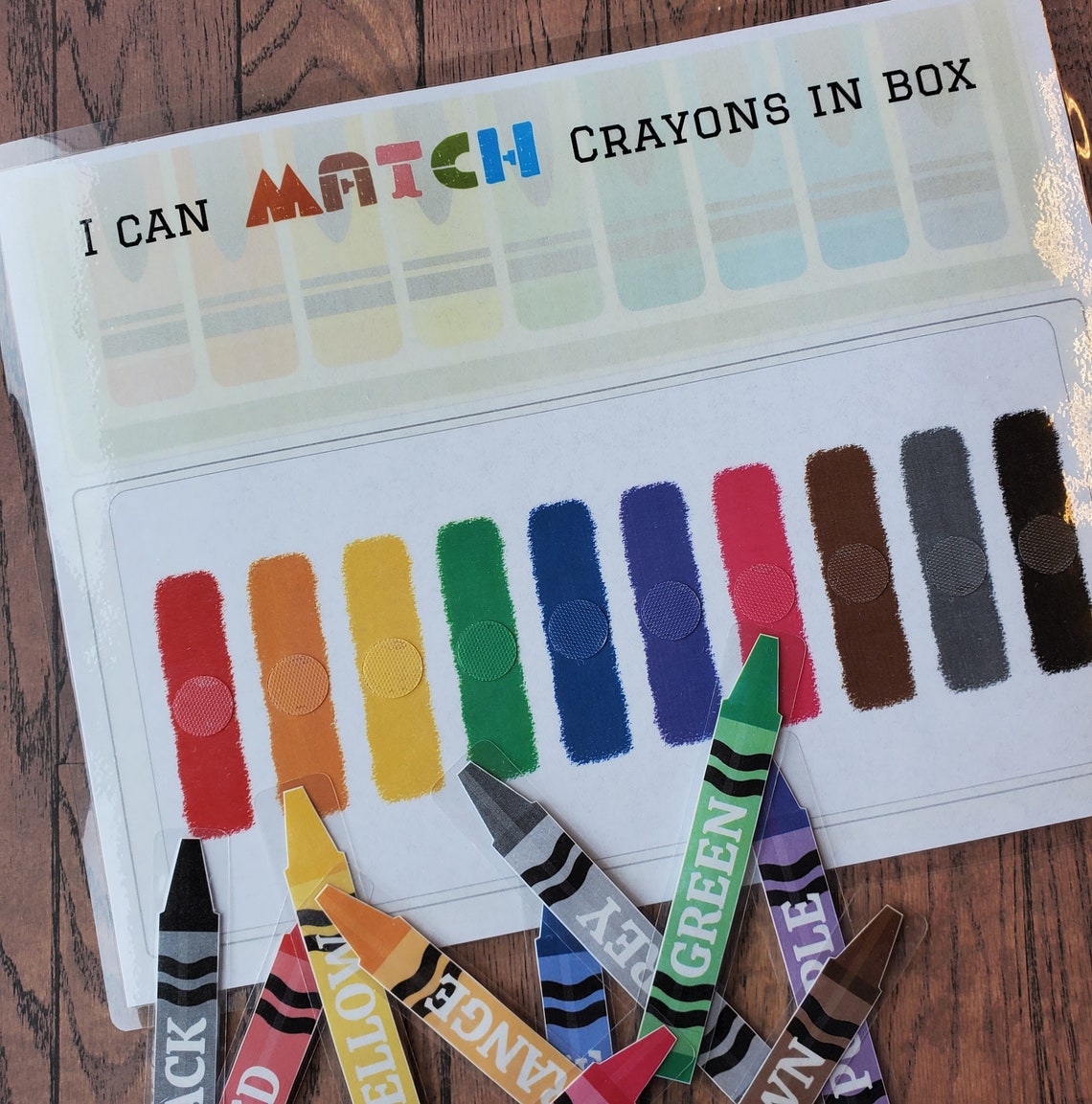 Crayon Color Matching Game Printable Toddler Preschool - Etsy