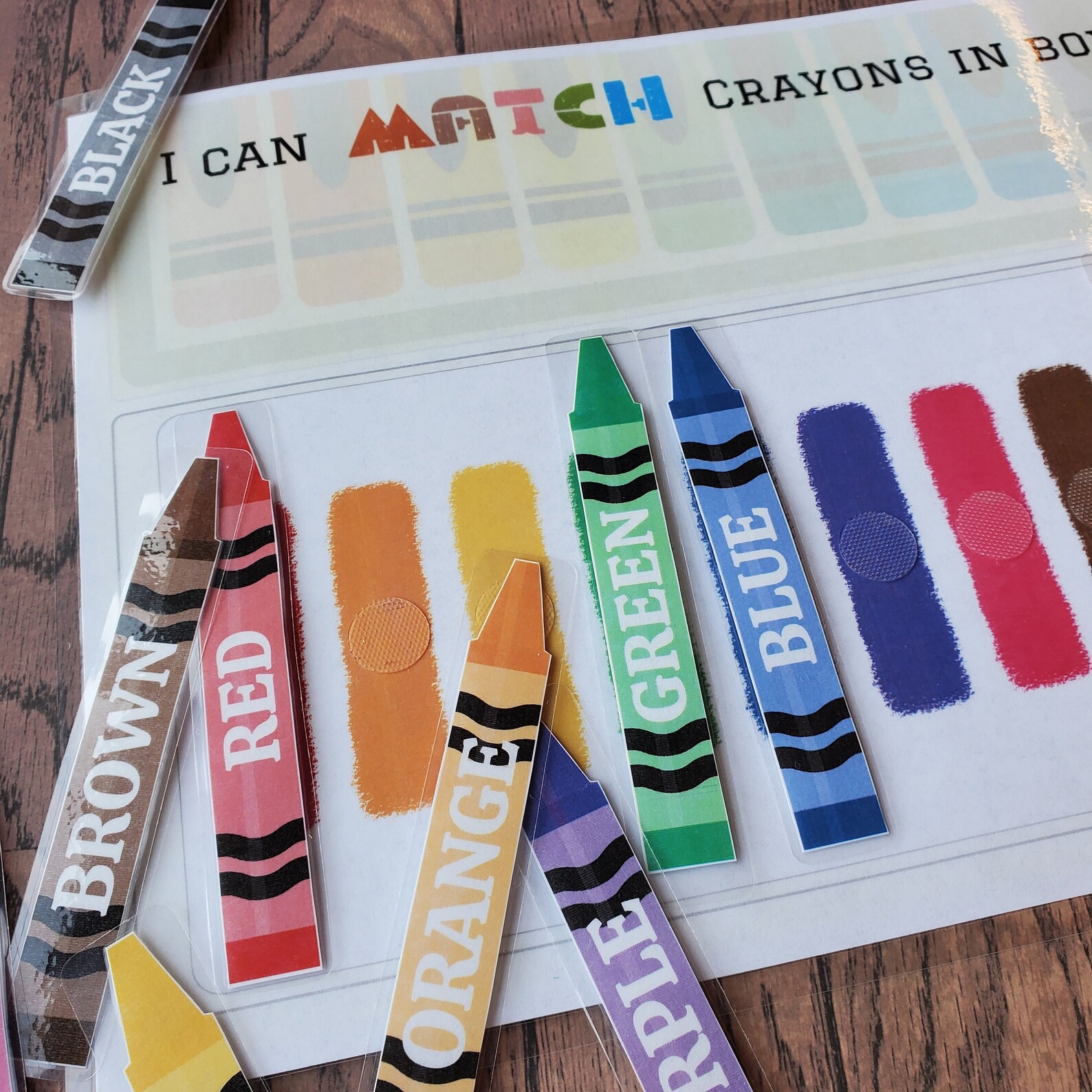 Crayon Color Matching Game Printable Toddler Preschool - Etsy