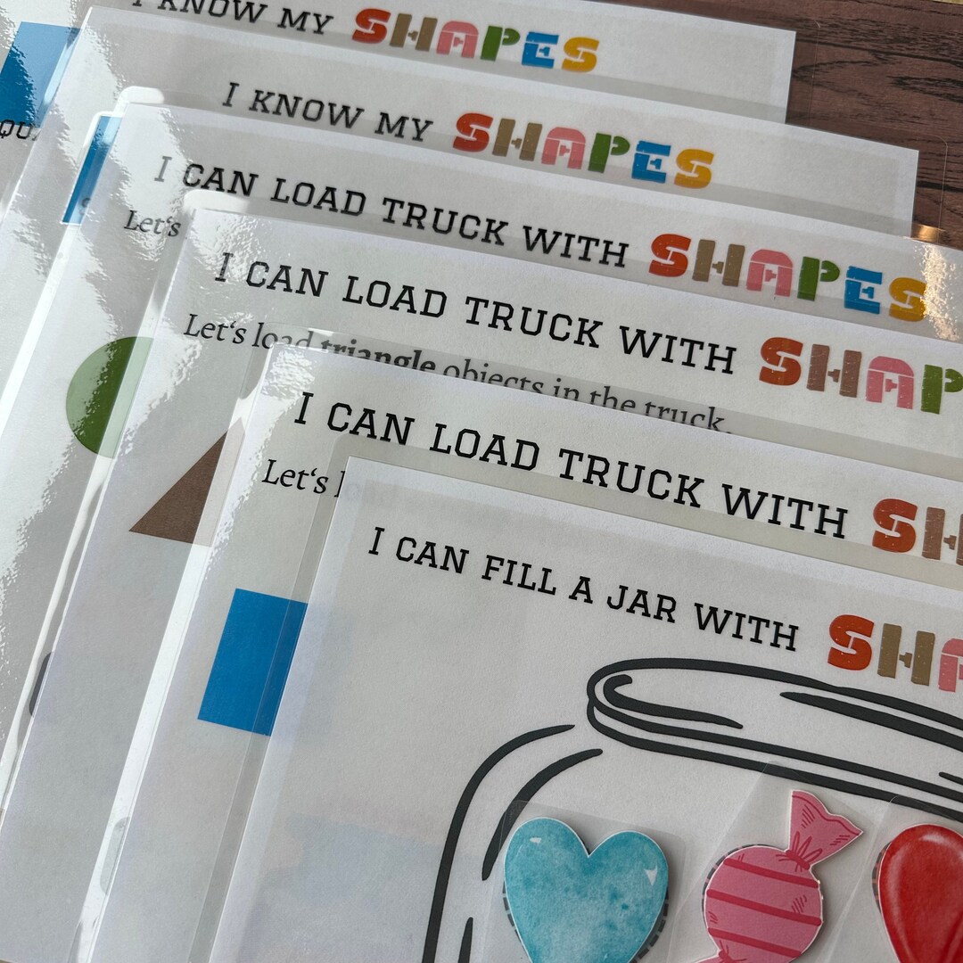 Shape Matching Game Bundle, Printable, Toddler Preschool Learning Tool ...