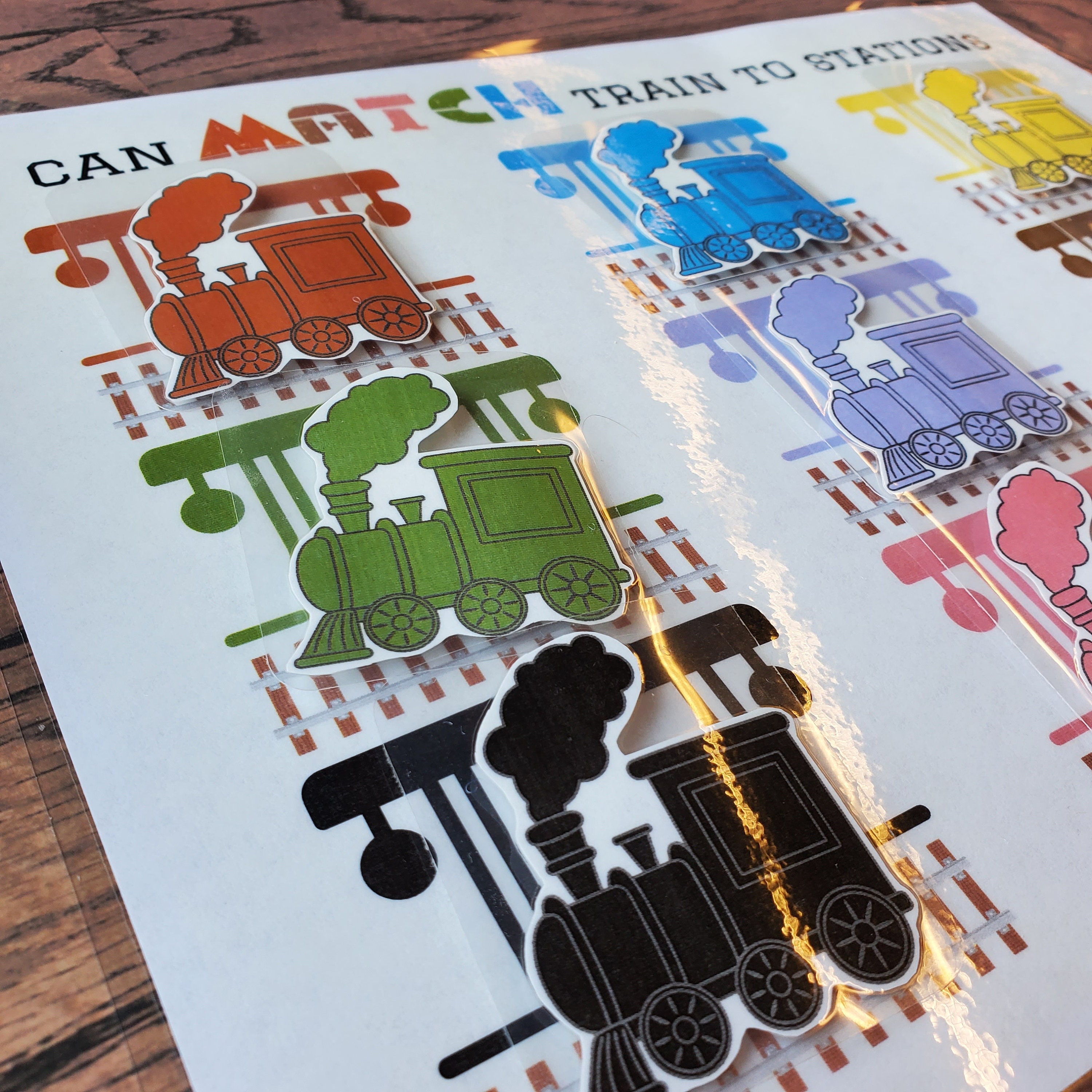 Train Station Color Matching Game, Printable, Toddler Preschool ...