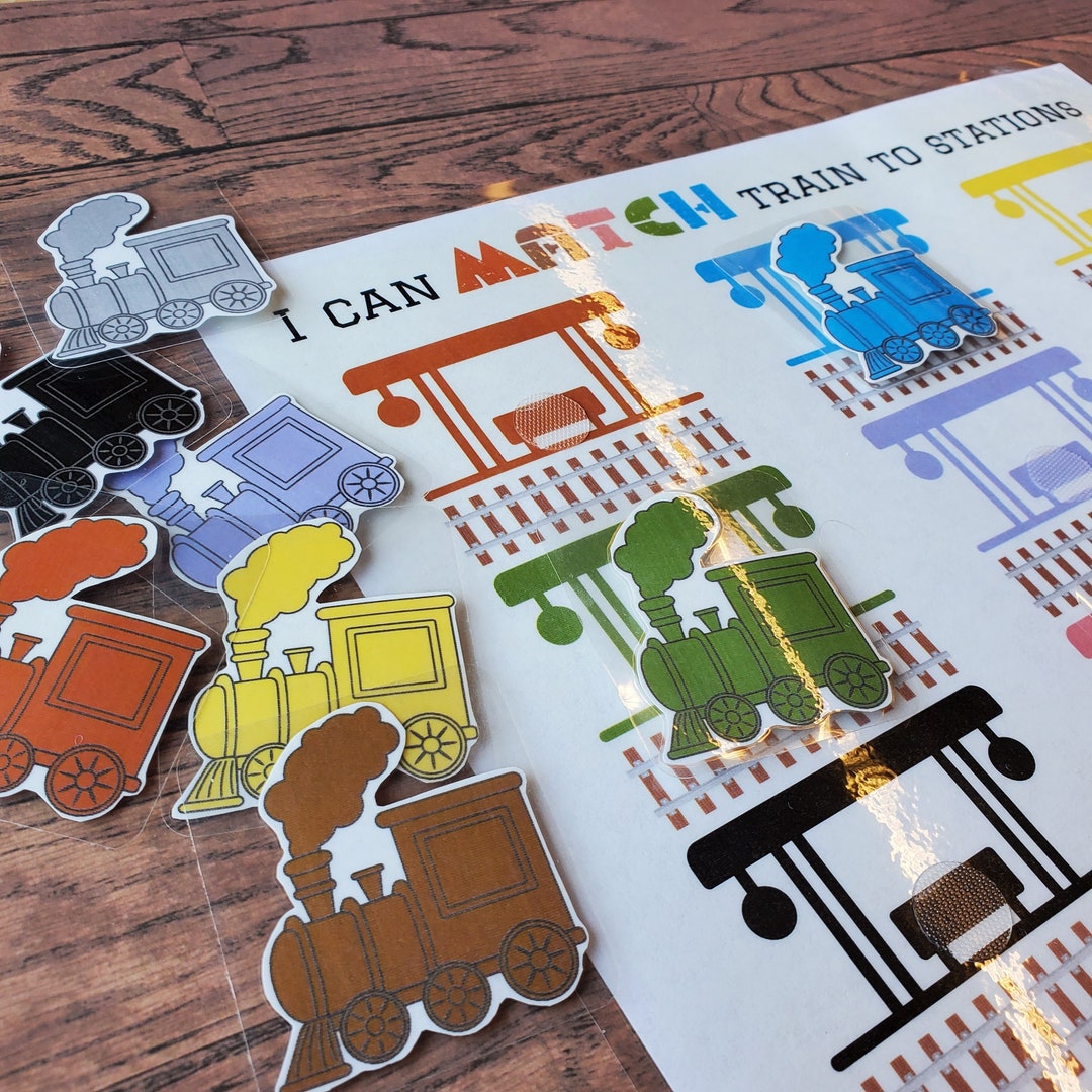 Train Station Color Matching Game, Printable, Toddler Preschool ...