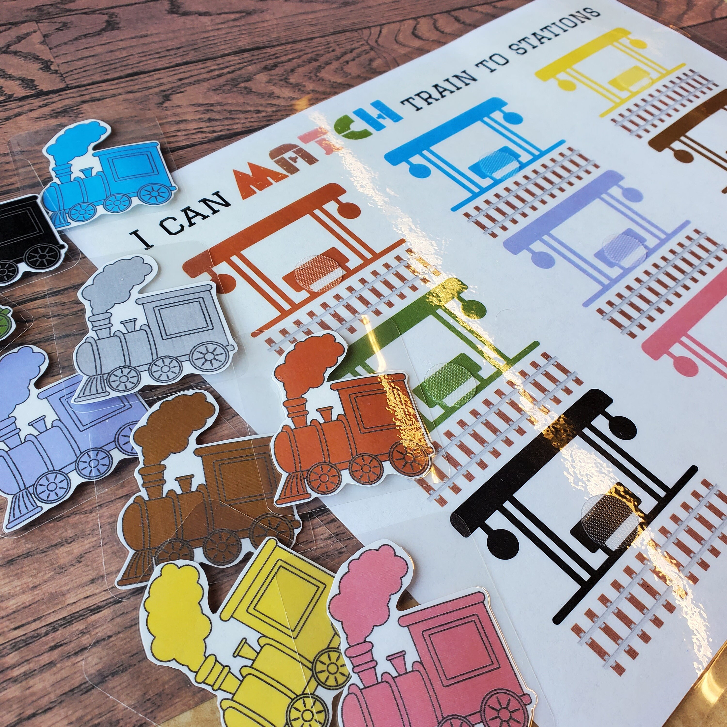 Train Station Color Matching Game, Printable, Toddler Preschool ...