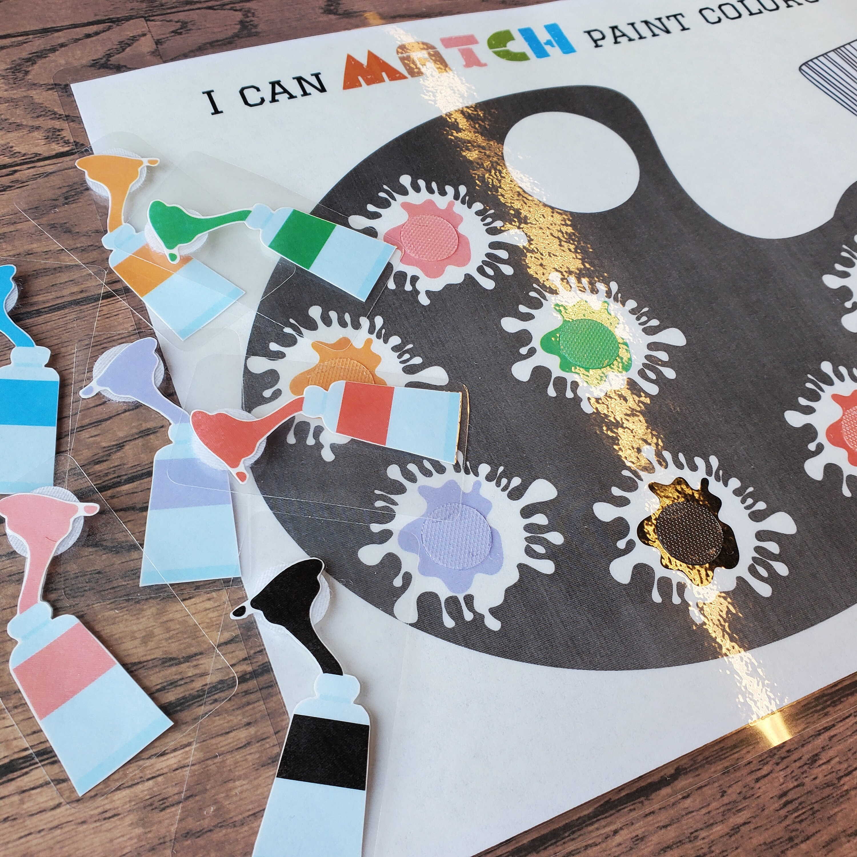 Paint Color Matching Game, Printable, Toddler Preschool Learning Tool ...