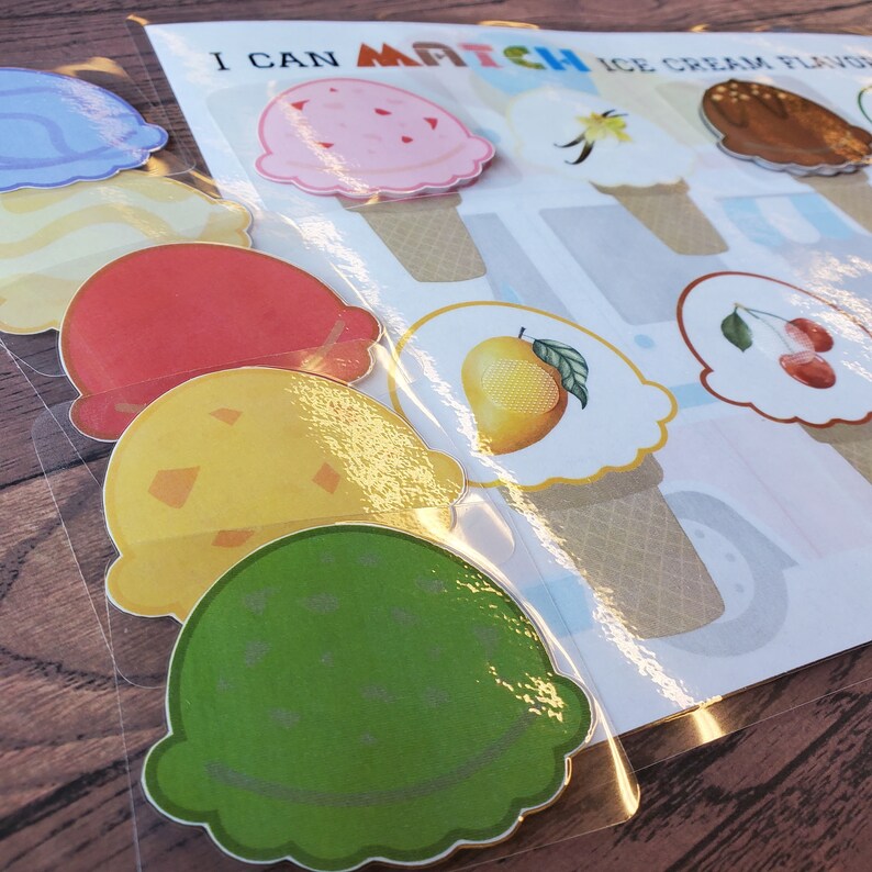 Ice Cream Flavor Matching Game, Printable, Toddler Preschool Learning ...